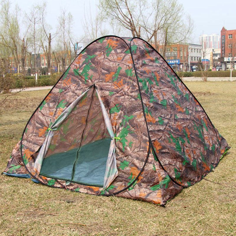 Konelia Portable Camouflage Pop Up Camping Hiking Automatic Instant Tent 3-4 Person Camo | Wayfair